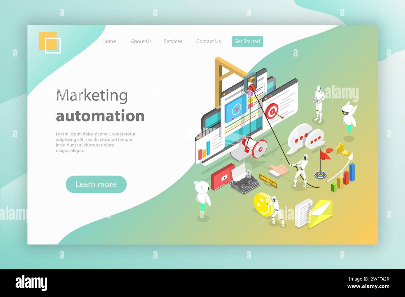 Automated content Stock Vector Images - Alamy