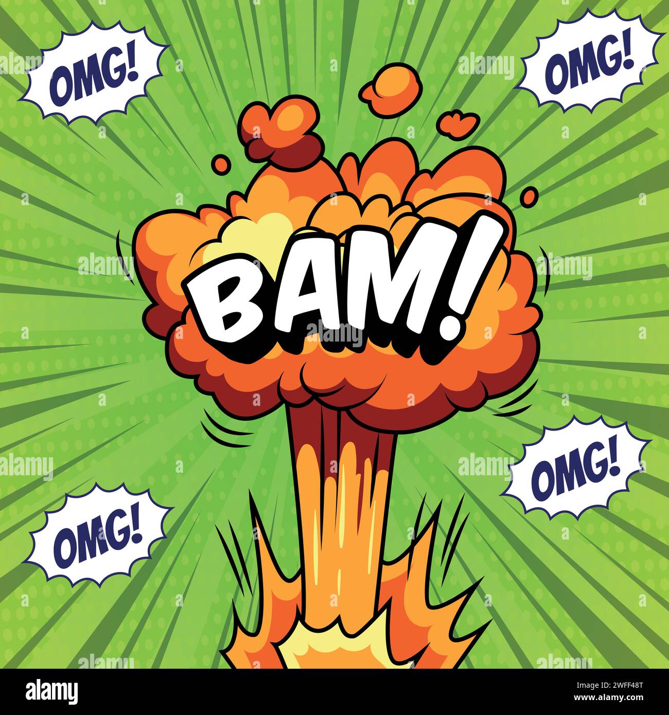 Bam Text Pop Art Style Vector Image Stock Vector Image And Art Alamy