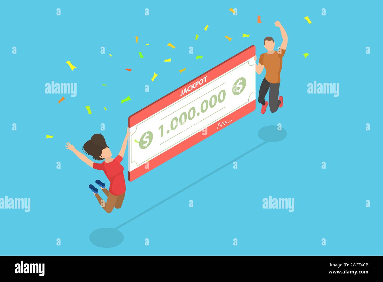 Happy lottery winners prize Stock Vector Images - Alamy