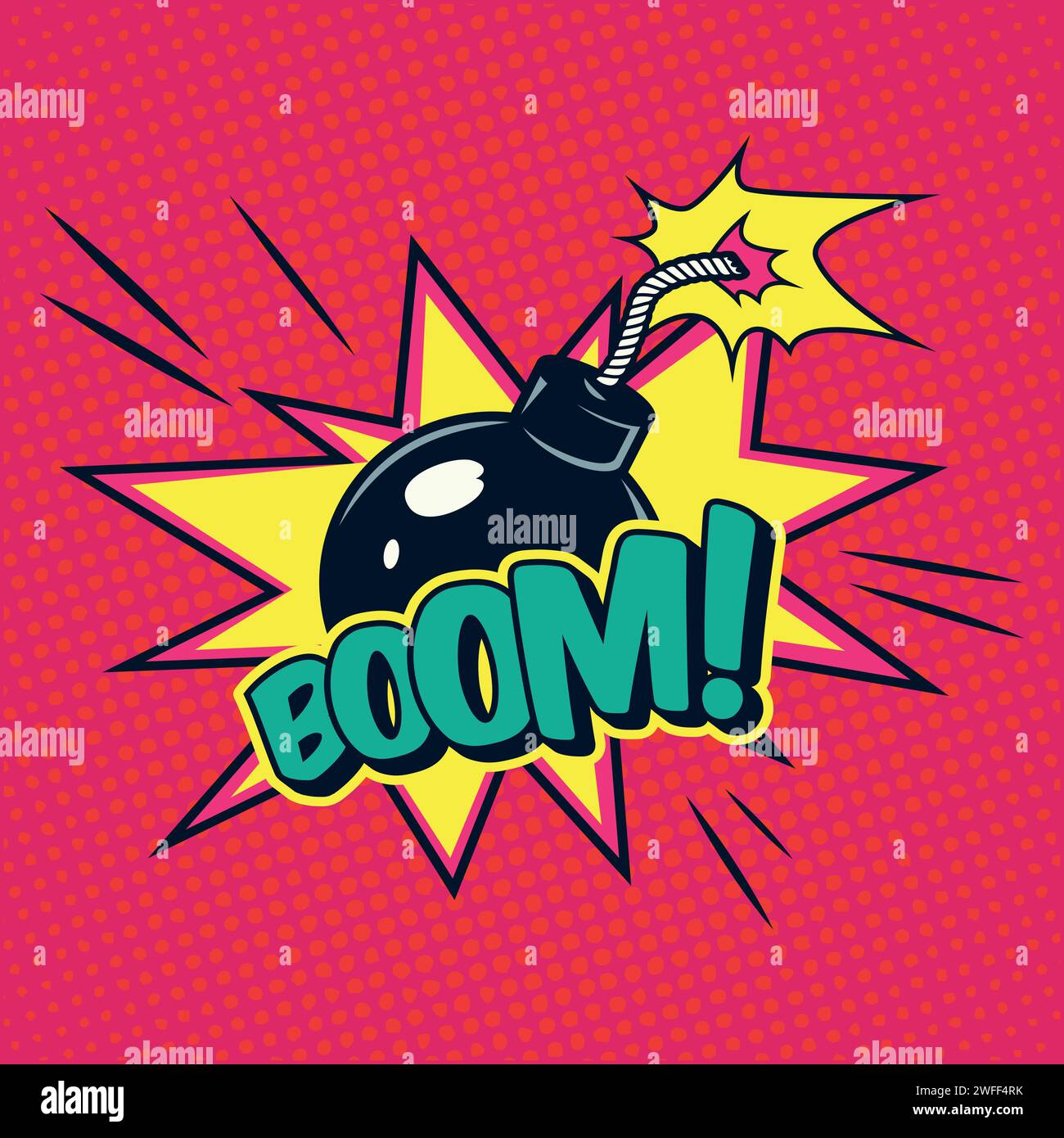Cartoon strip bomb hi-res stock photography and images - Alamy