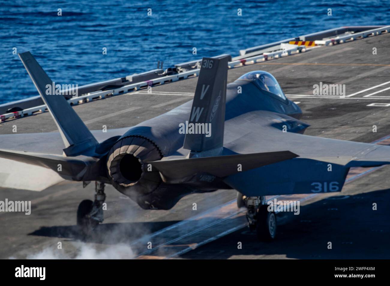 240129-N-FK754-1002 PACIFIC OCEAN (Jan. 29, 2024) An F-35C Lightning II ...