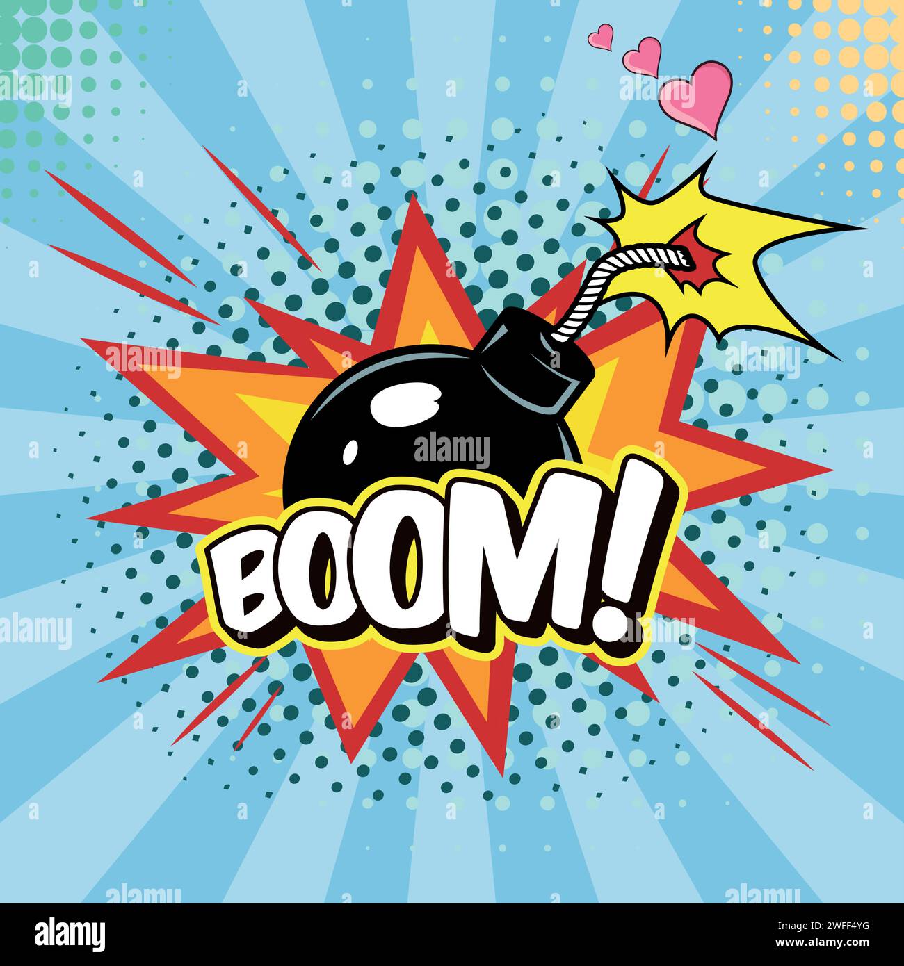 Bomb pop art style vector image Stock Vector Image & Art - Alamy