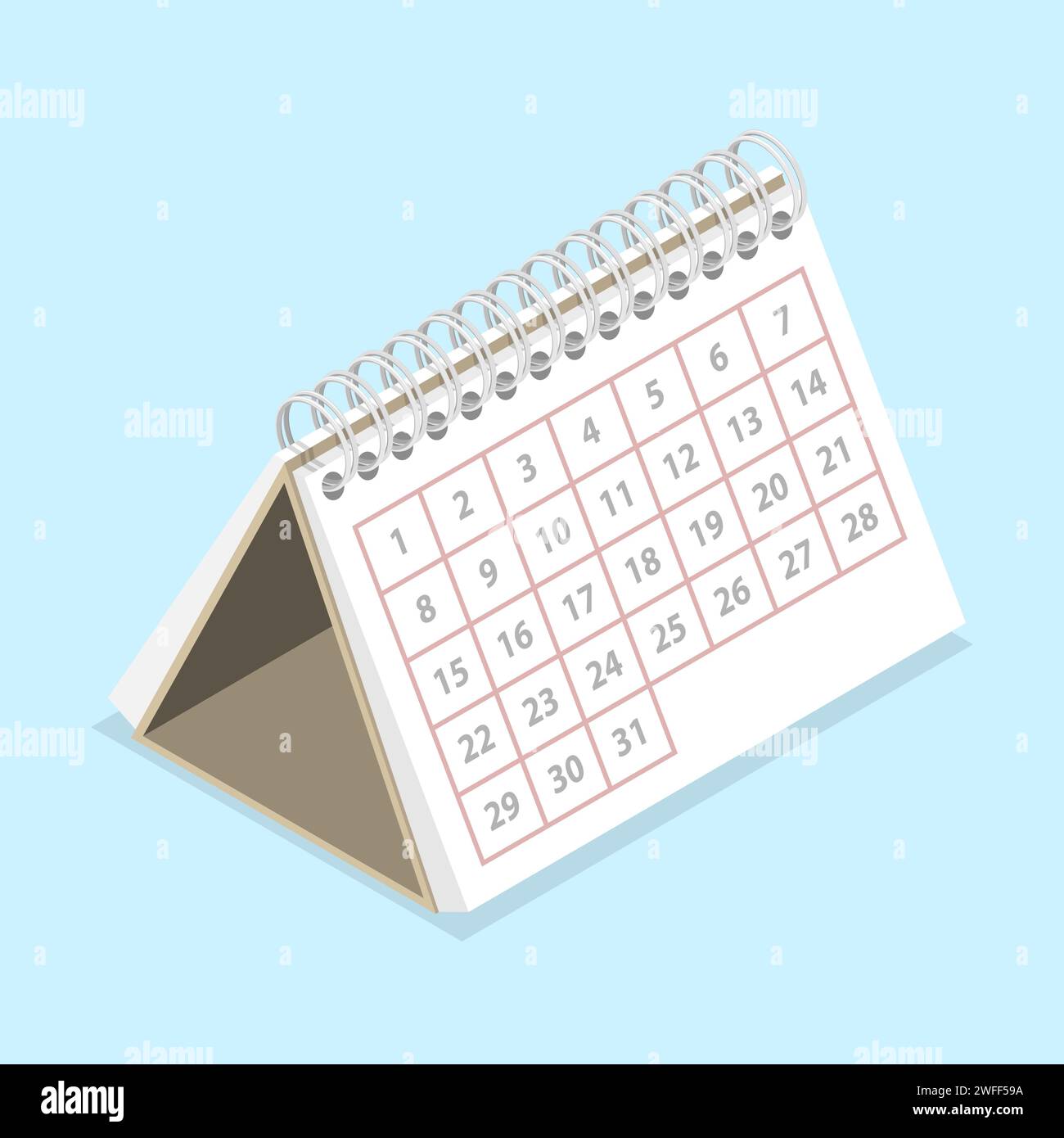 3D Isometric Flat Vector Concept of Calendar Stock Vector Image & Art ...