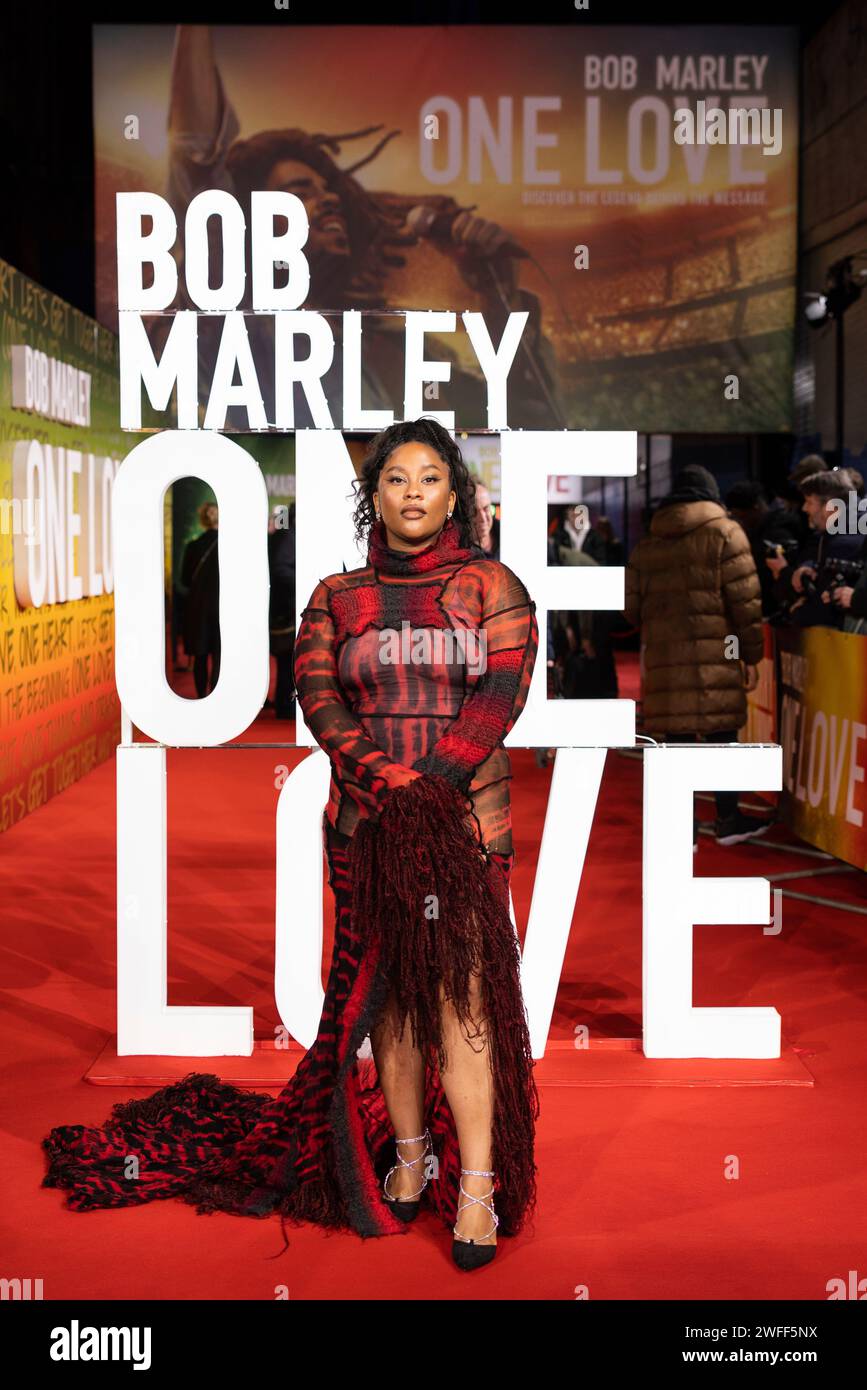 Zuri Marley poses for photographers upon arrival at the premiere of the ...