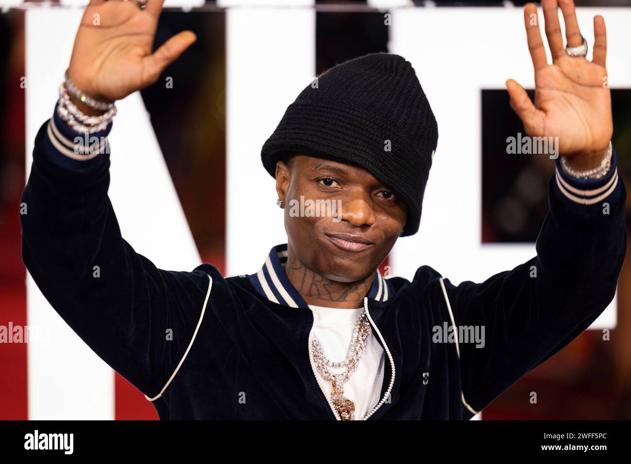 Ayodeji Ibrahim Balogun, known professionally as Wizkid, poses for ...