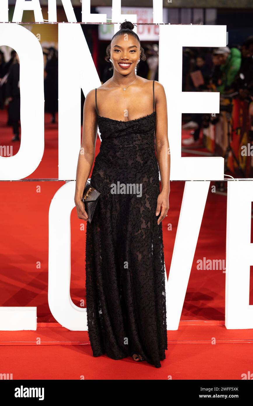 Chyna Mills poses for photographers upon arrival at the premiere of the ...
