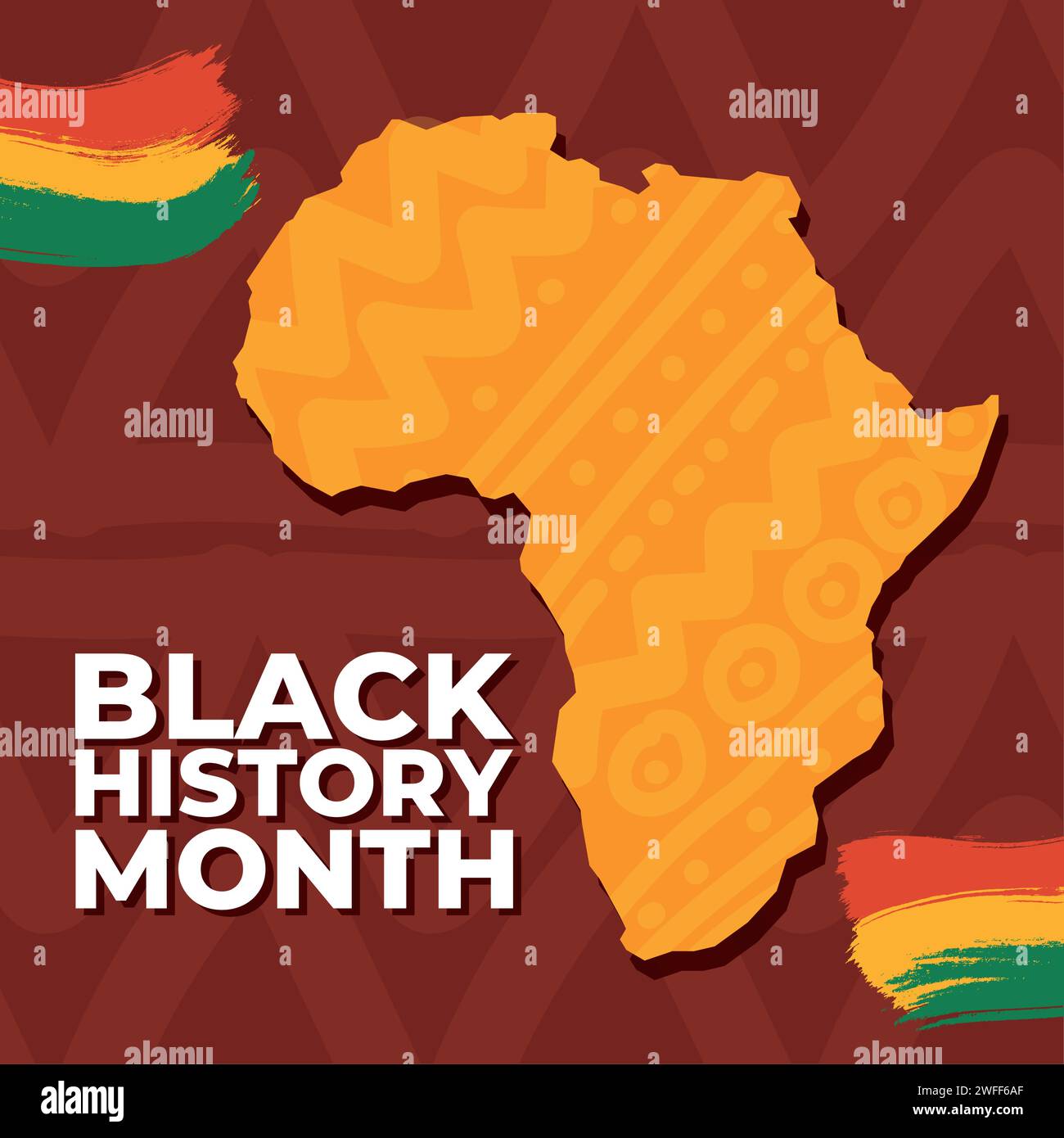 Black history month poster with map of Africa Vector Stock Vector Image ...