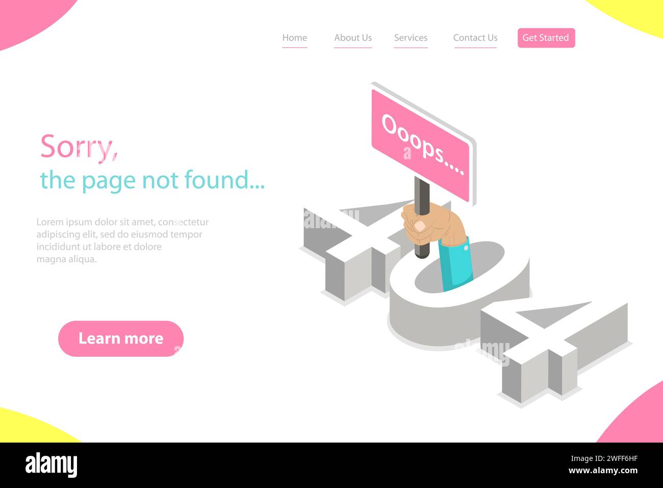 Landing webpage Stock Vector Images - Alamy