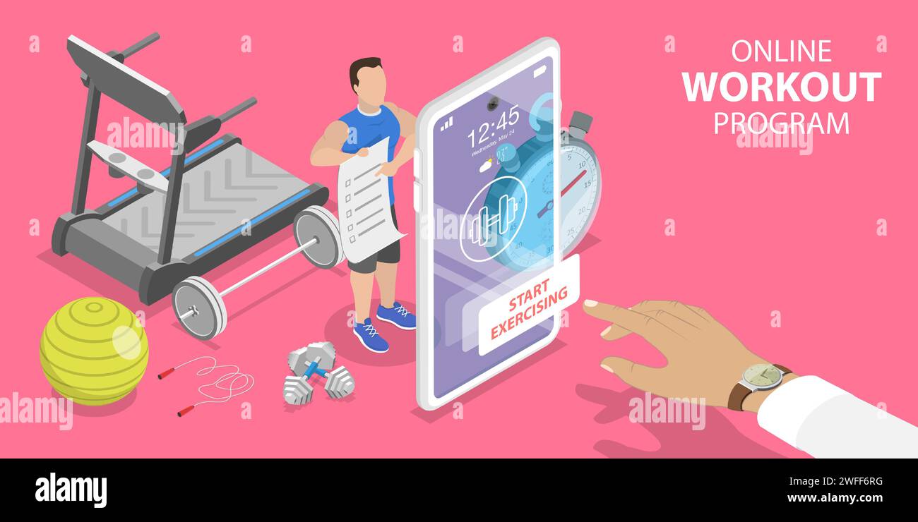 3d virtual fitness Stock Vector Images - Alamy
