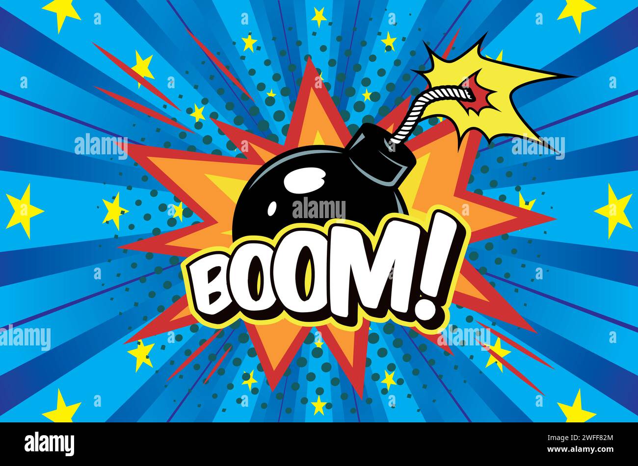 Bomb pop art style vector image Stock Vector Image & Art - Alamy
