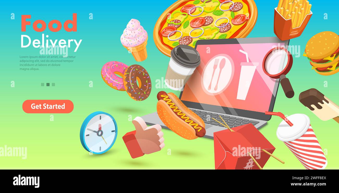 Takeaway coffee and donut Stock Vector Images - Alamy