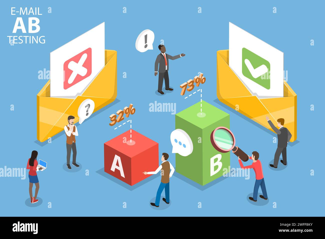 Split test vector vectors Stock Vector Images - Alamy