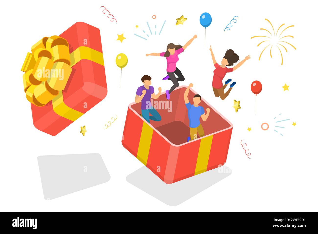3d white people happy jumping Stock Vector Images - Alamy
