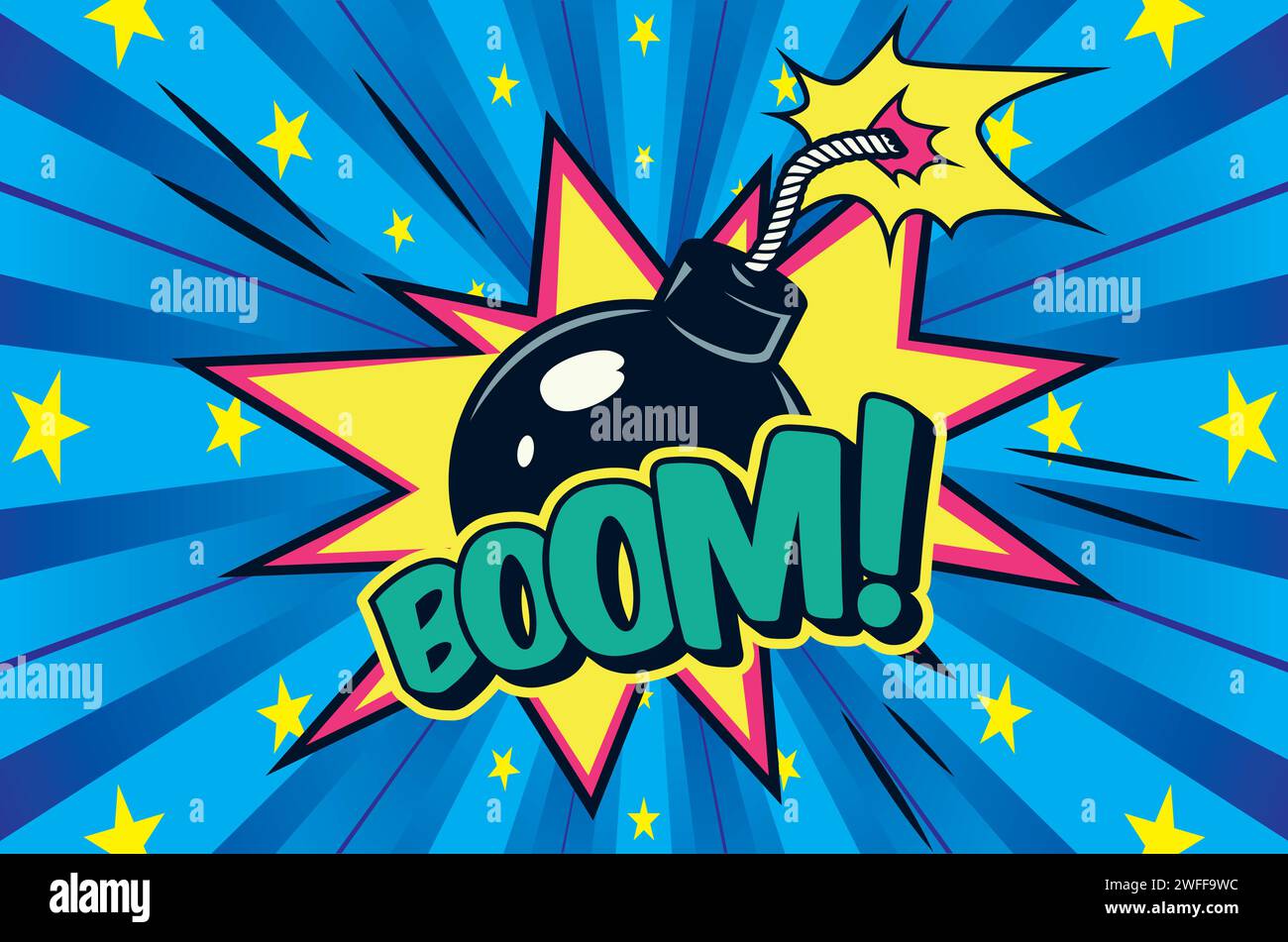 Bomb pop art style vector image Stock Vector Image & Art - Alamy