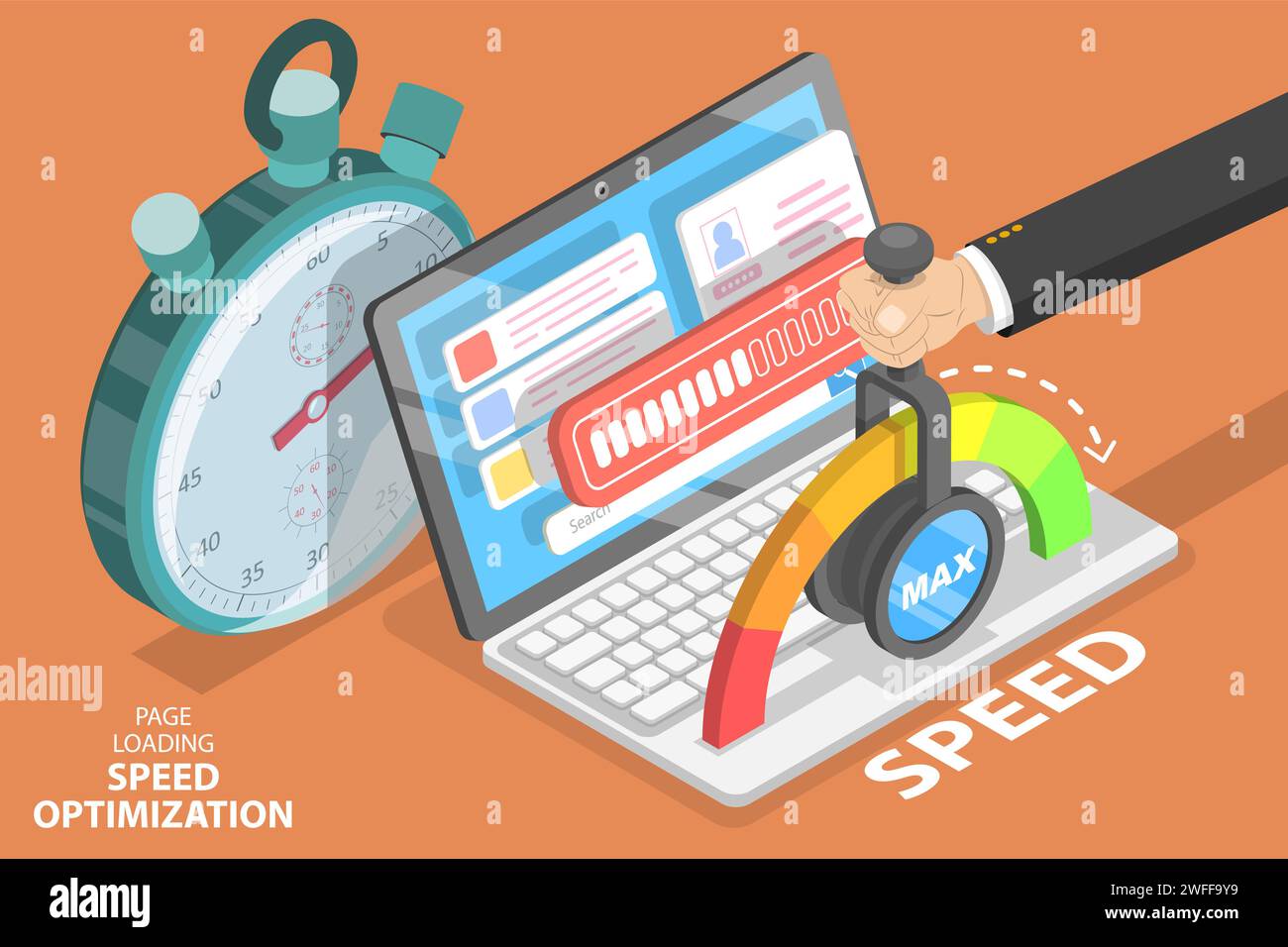 Network speed test Stock Vector Images - Alamy
