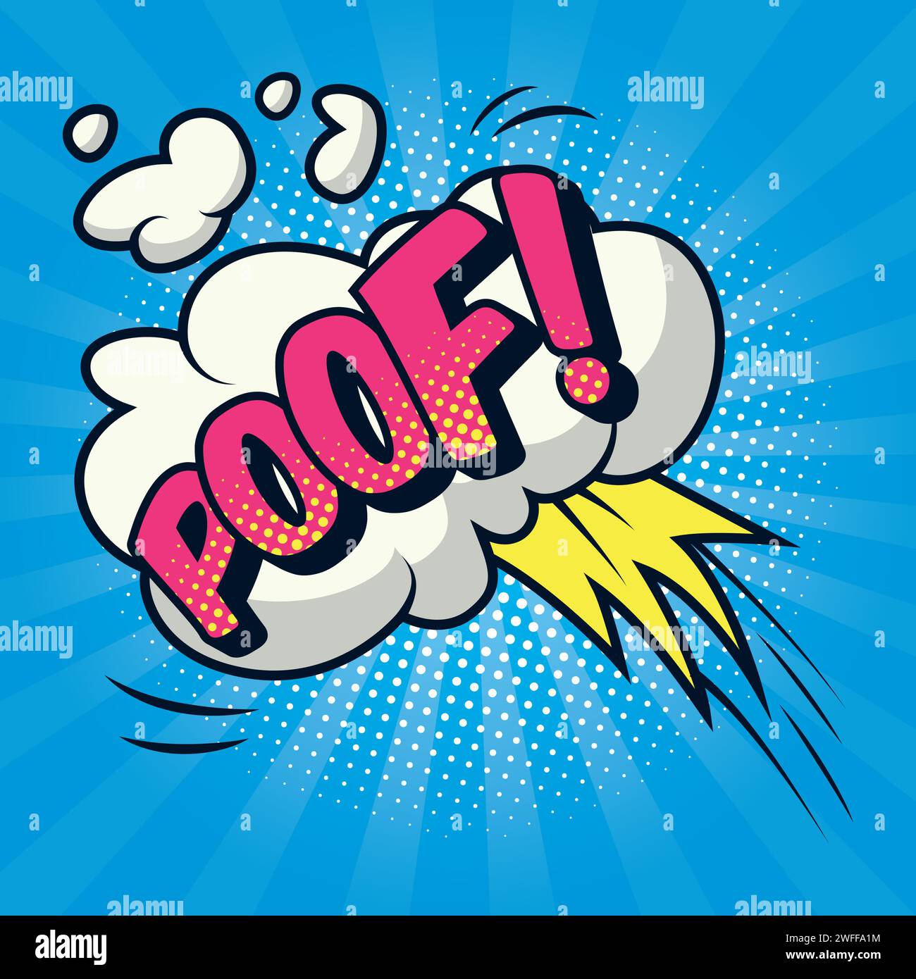 Poof text pop art style vector image Stock Vector Image & Art - Alamy