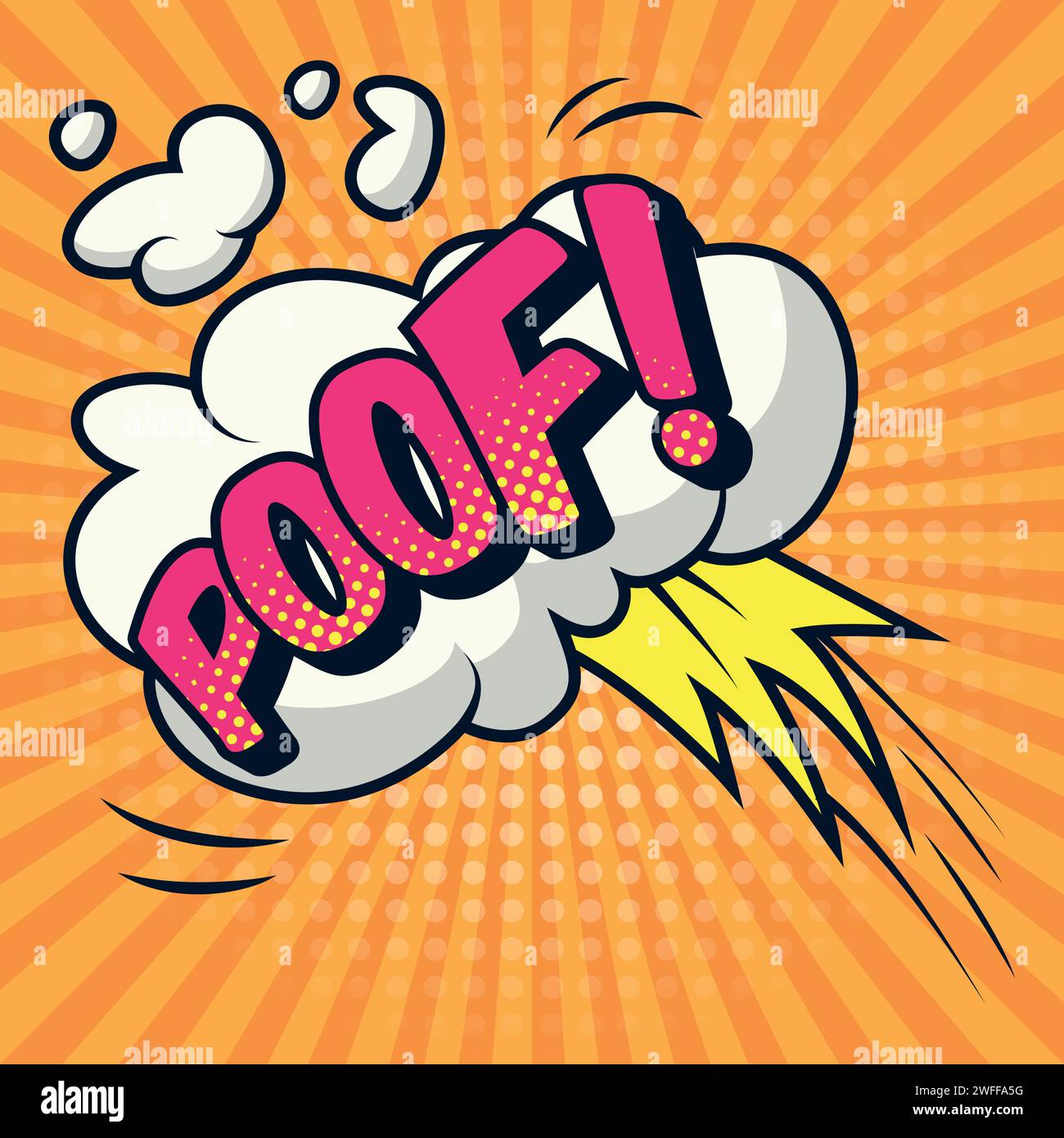 Poof text pop art style vector image Stock Vector Image & Art - Alamy