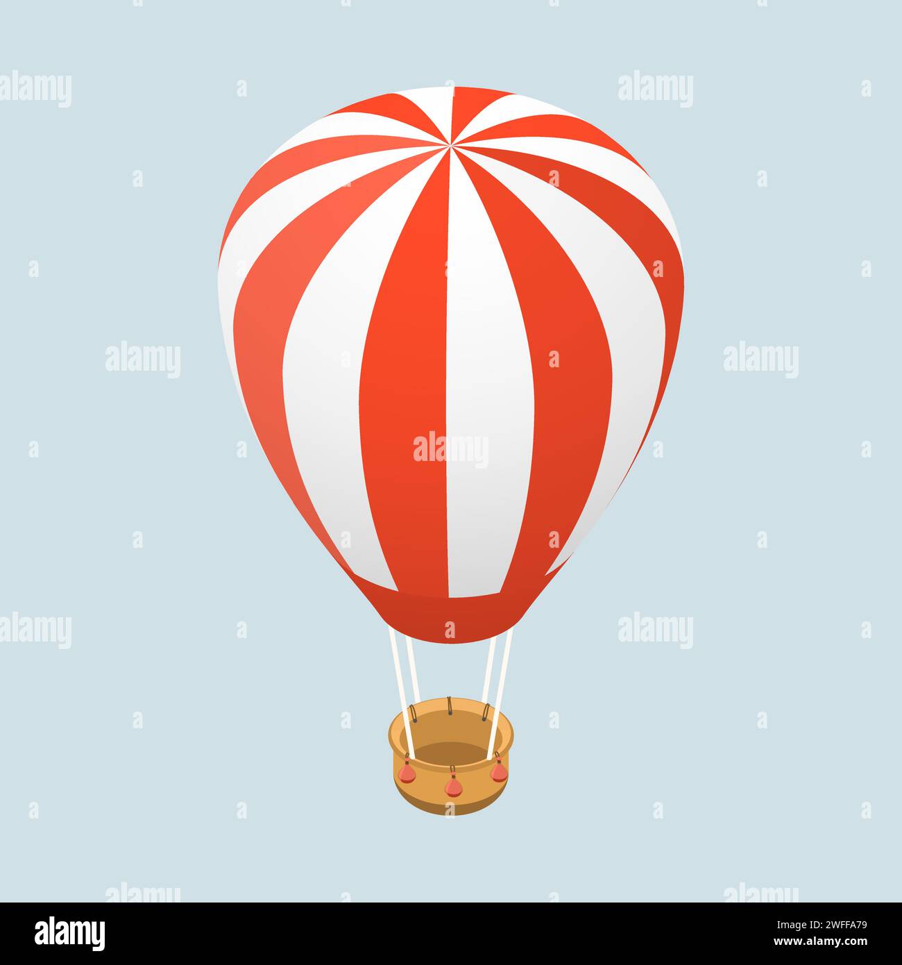 3D Isometric Flat Vector Concept of Air Balloon Stock Vector Image ...