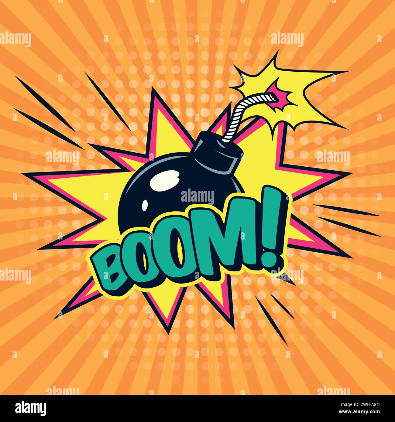 Bomb pop art style vector image Stock Vector Image & Art - Alamy