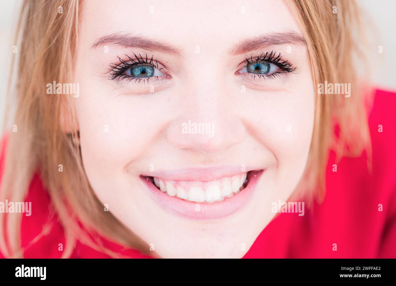 Smiling woman. Beuty face. Close-up beauty face of young beutiful model ...