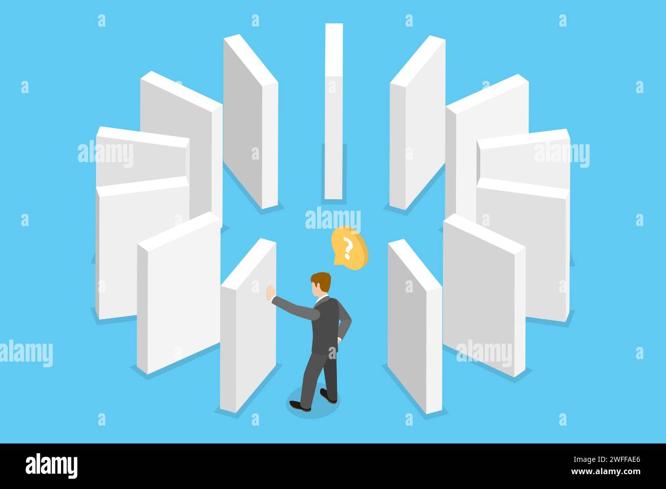 3D Isometric Flat Vector Conceptual Illustration of Karma, High-risk Affair, Human Curiosity ...