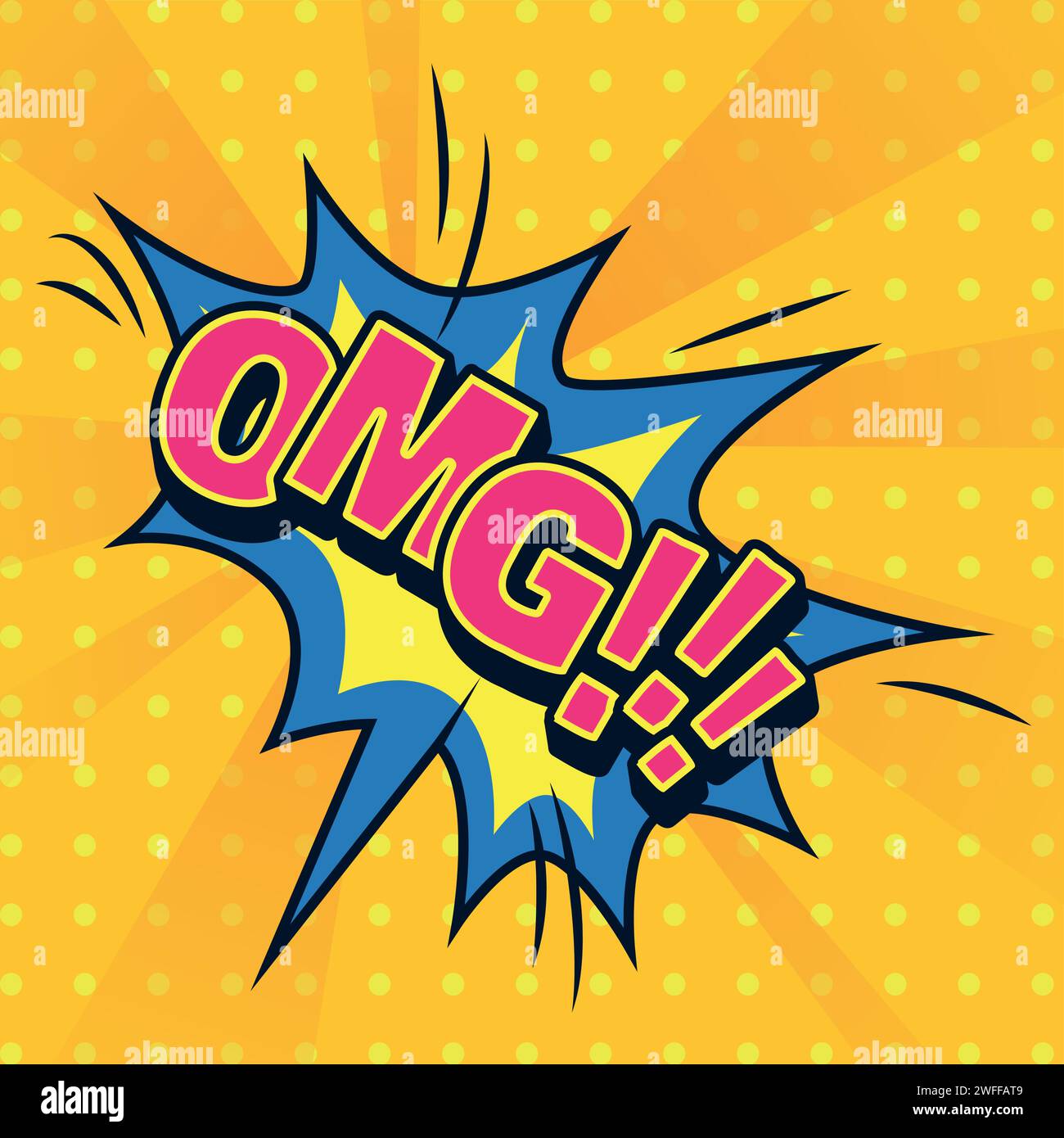OMG text pop art style vector image Stock Vector Image & Art - Alamy