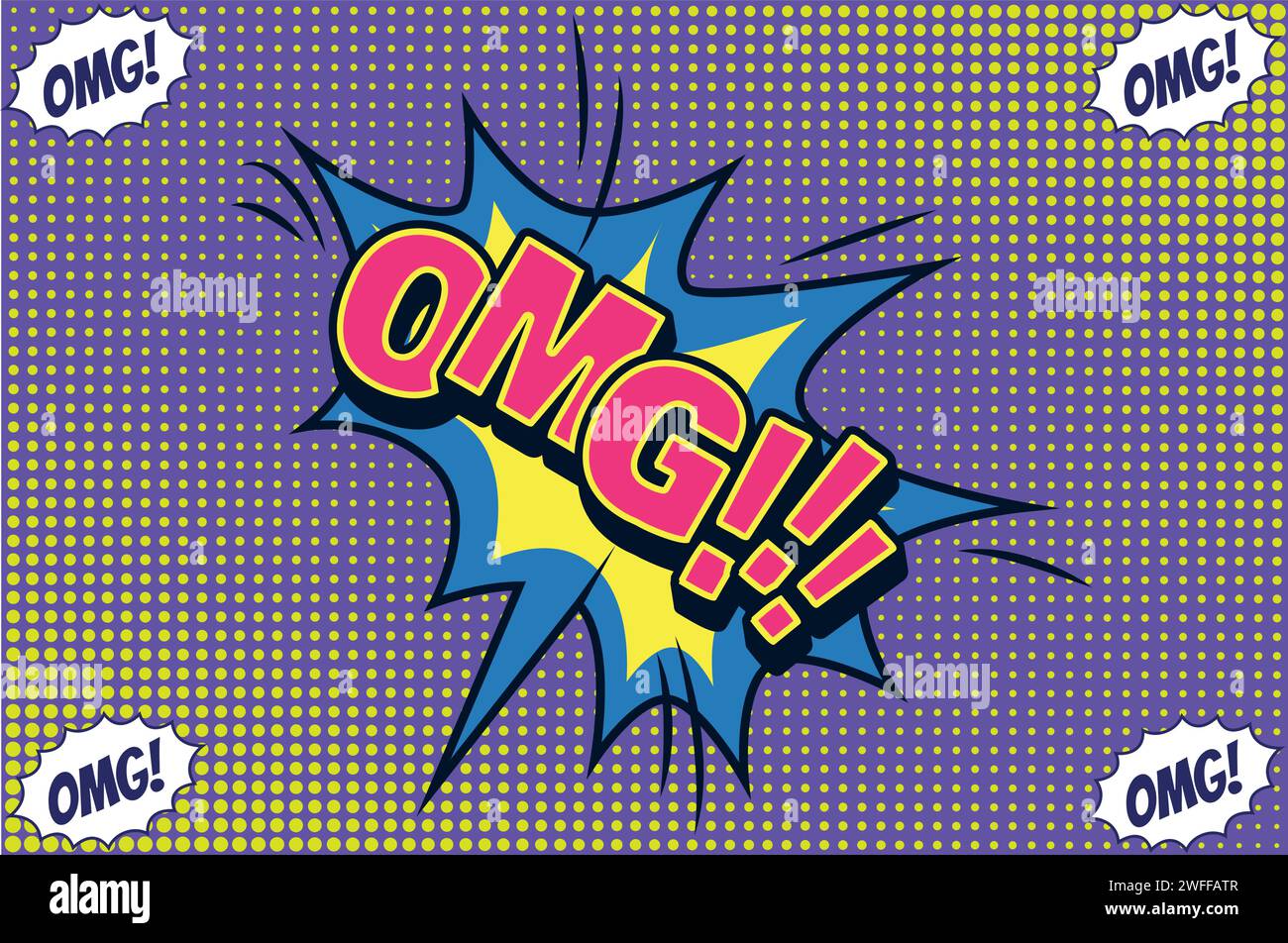 OMG text pop art style vector image Stock Vector Image & Art - Alamy