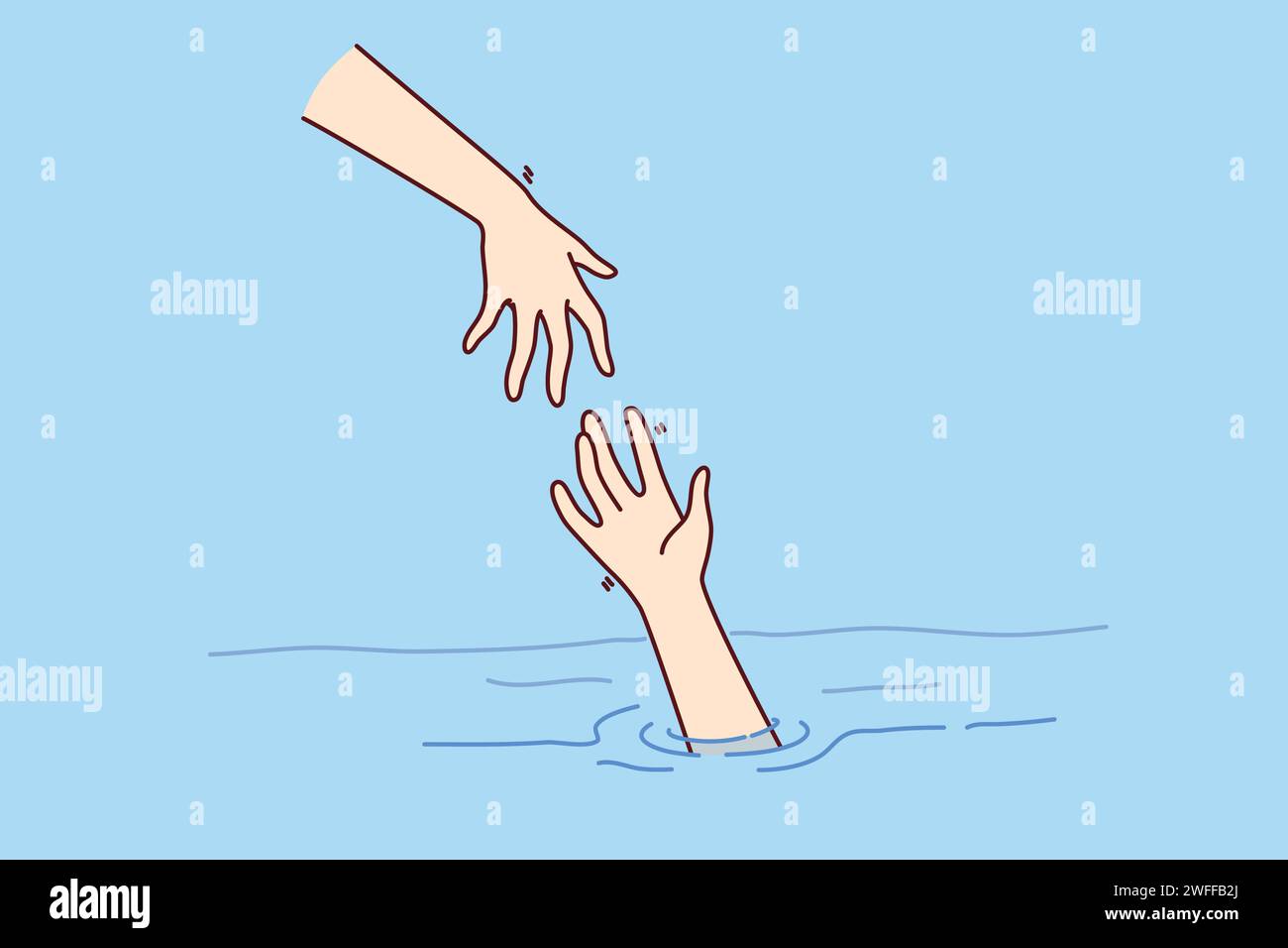 Man getting out the water Stock Vector Images - Alamy