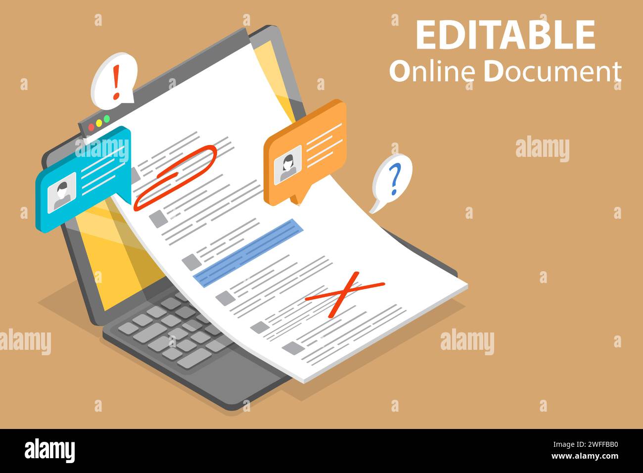 3D Isometric Flat Vector Conceptual Illustration of Editable Online ...