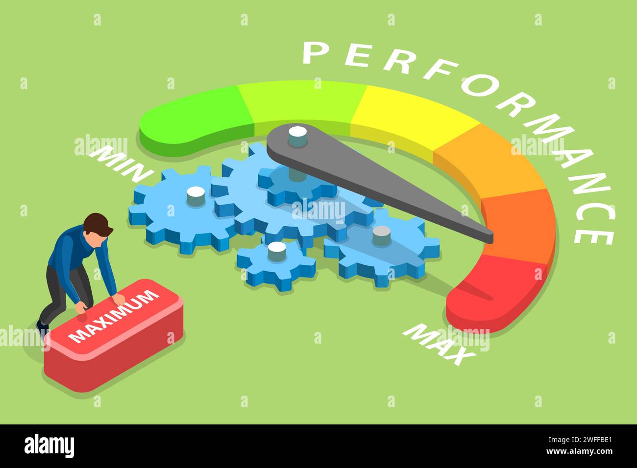 3D Isometric Flat Vector Conceptual Illustration of Efficient ...