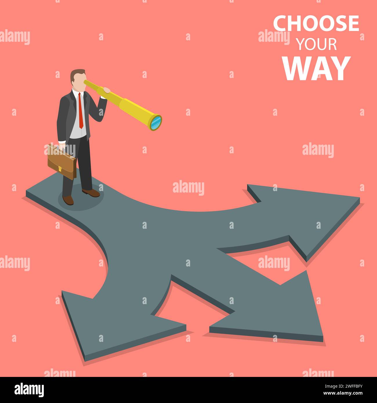 3d man choosing right option Stock Vector Images - Alamy