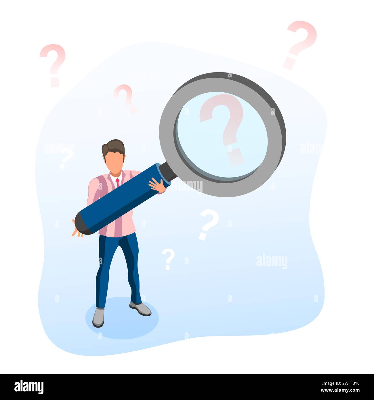 3D Isometric Flat Vector Conceptual Illustration of Searching for ...