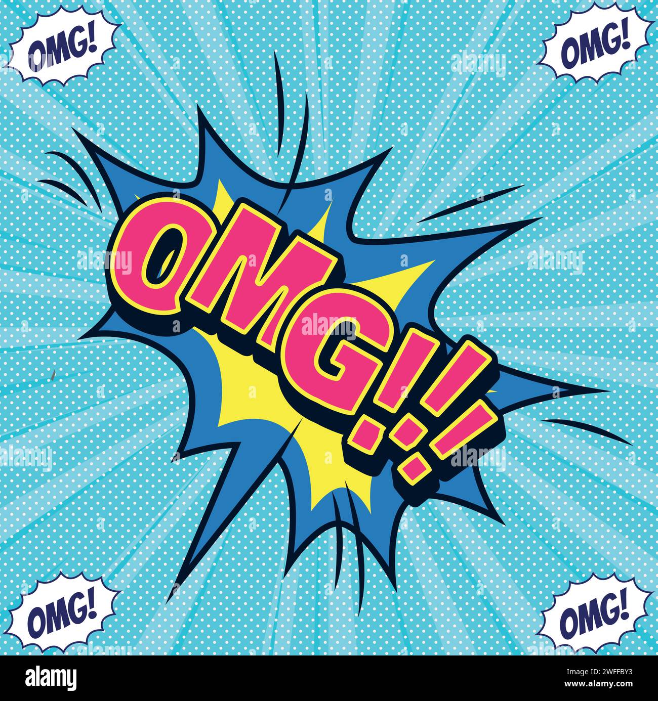 OMG text pop art style vector image Stock Vector Image & Art - Alamy