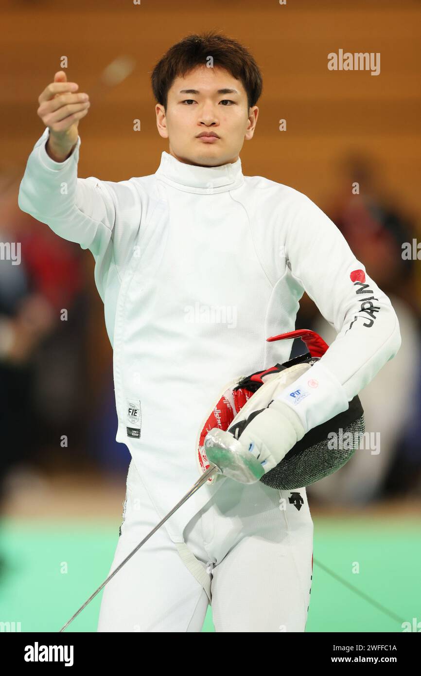 Doha, Qatar. 30th Jan, 2024. Kensuke Oya (JPN) Fencing : FIE Fencing ...