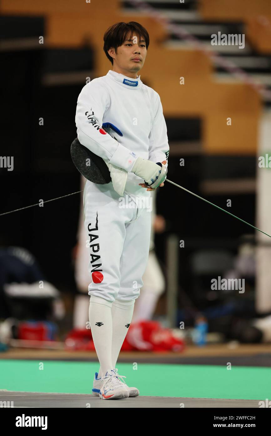Doha, Qatar. 30th Jan, 2024. Masaru Yamada (JPN) Fencing : FIE Fencing ...