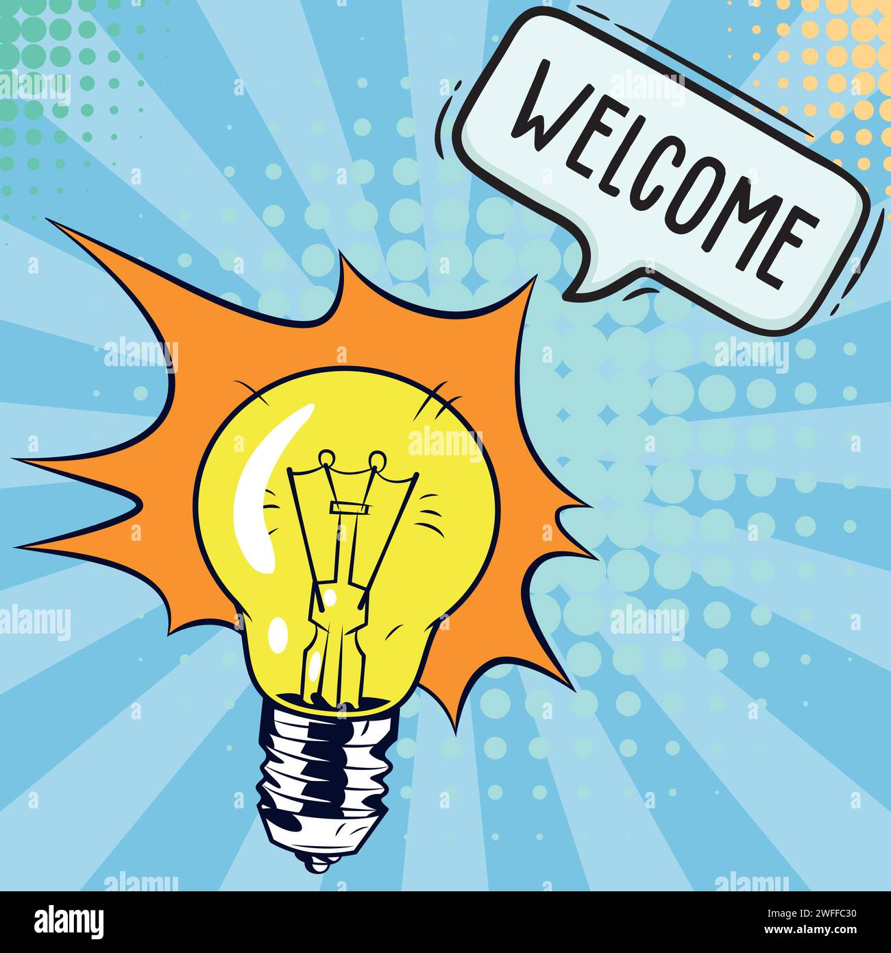 Lampe idea pop art style vector image Stock Vector Image & Art - Alamy