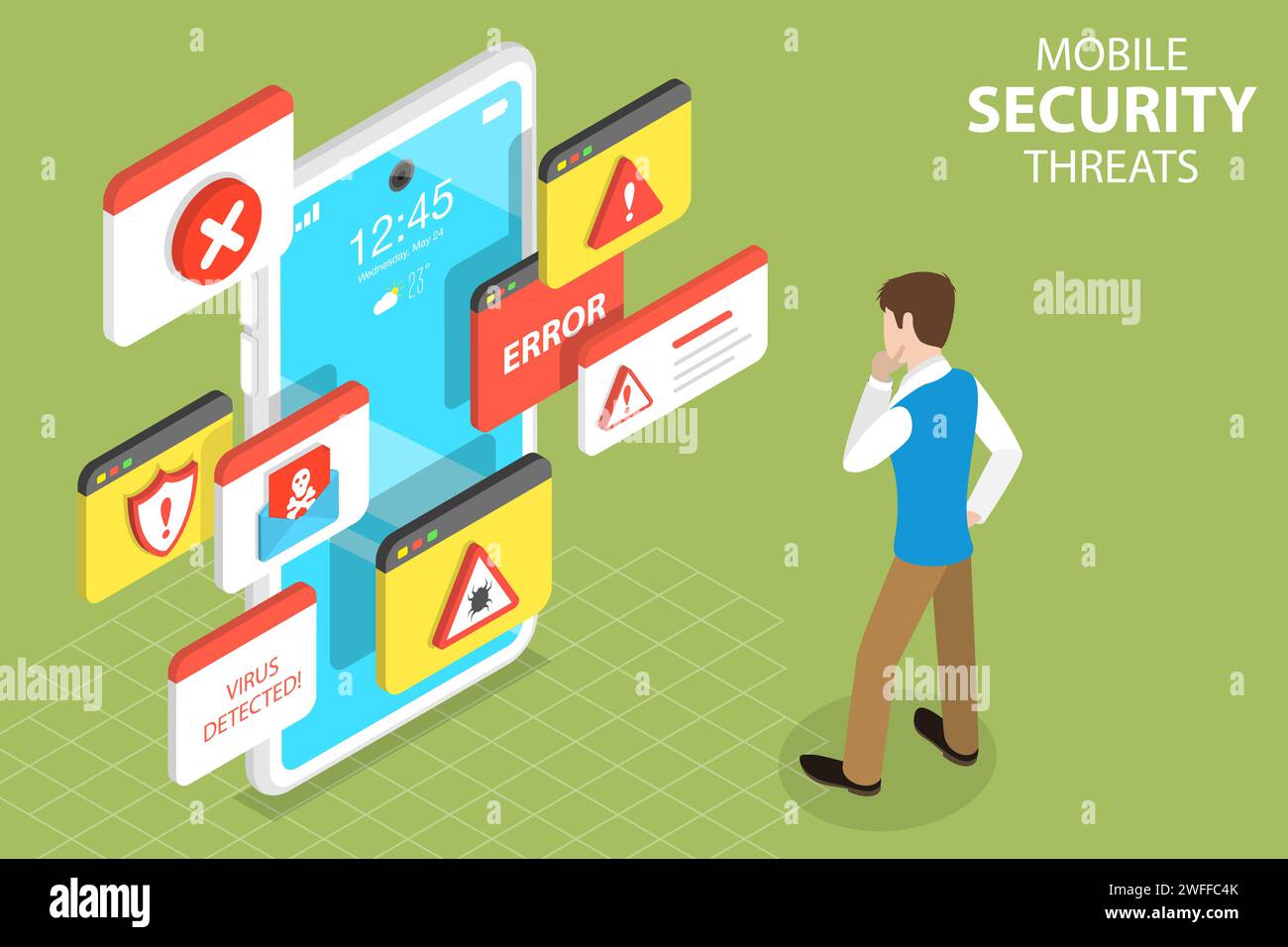 Cyber Threat Background Stock Vector Images Alamy