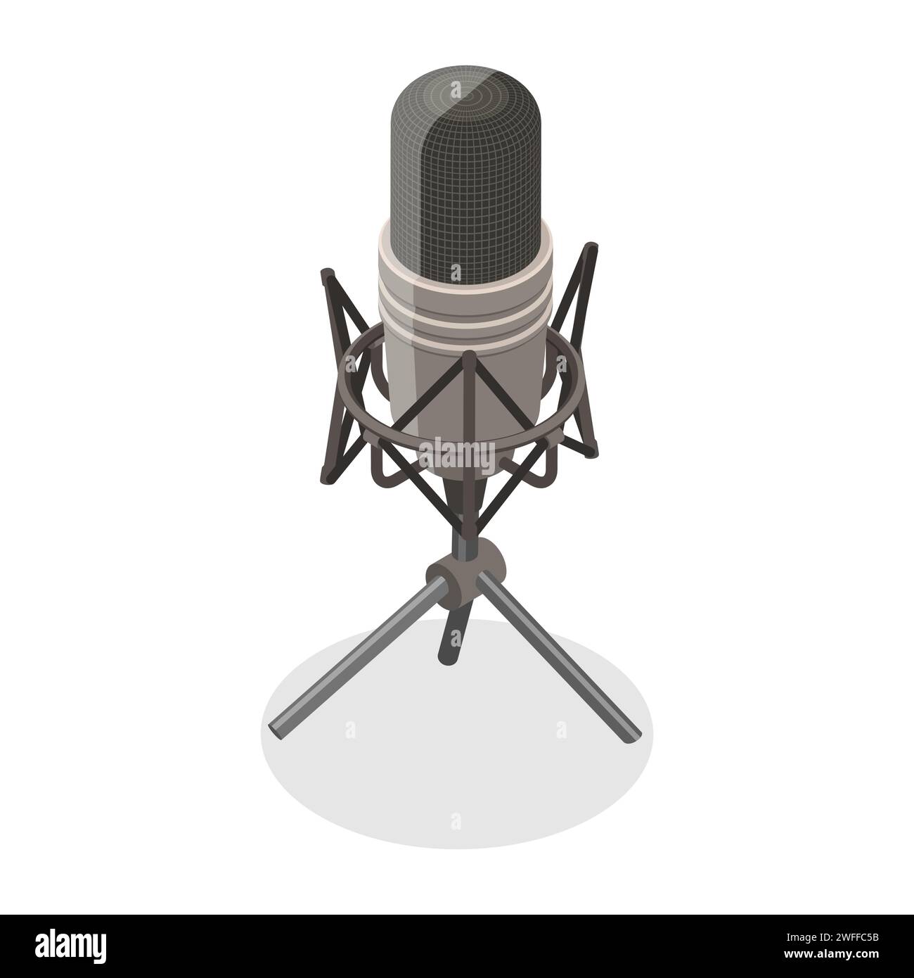 Old vintage antique microphone Stock Vector Images - Alamy