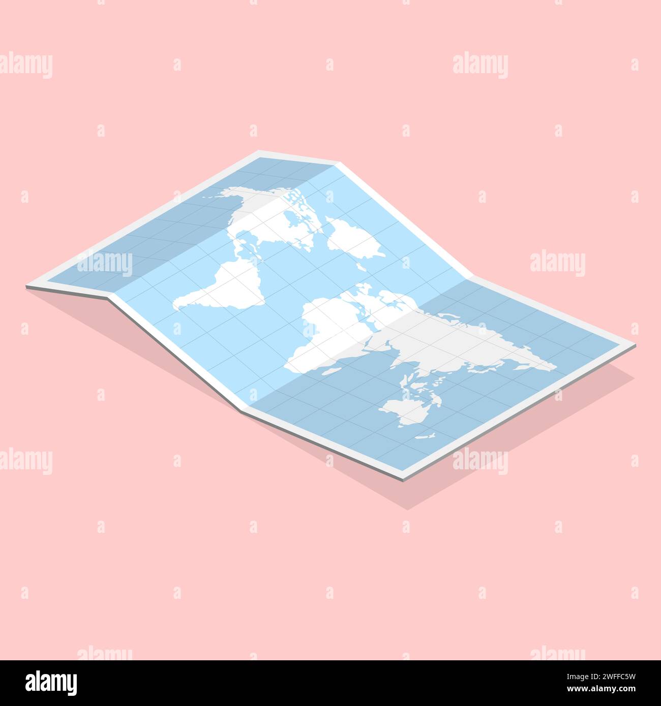 3D Isometric Flat Vector Concept of Paper Map Stock Vector Image & Art ...