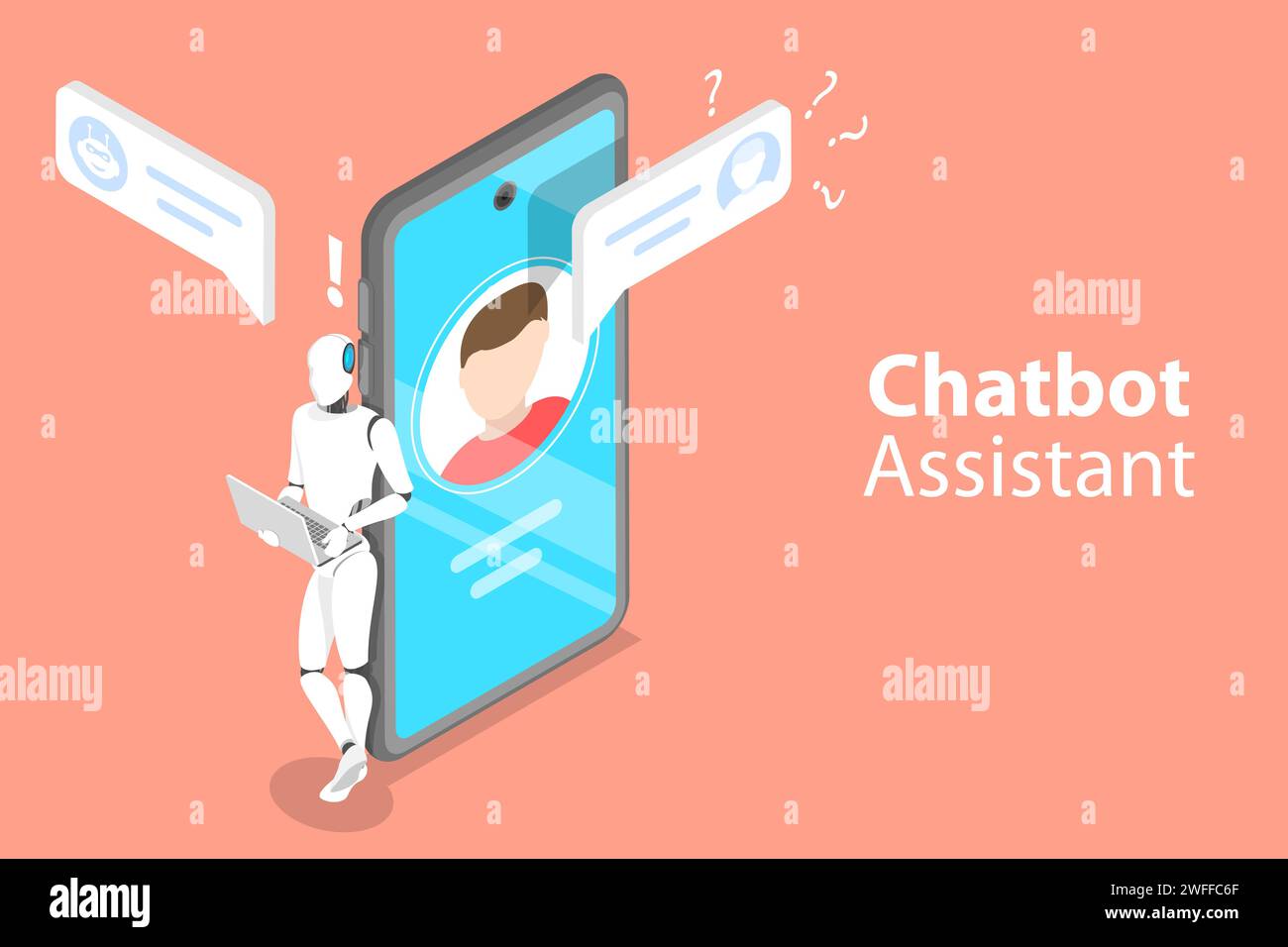 Chatbot 3d Stock Vector Images - Alamy