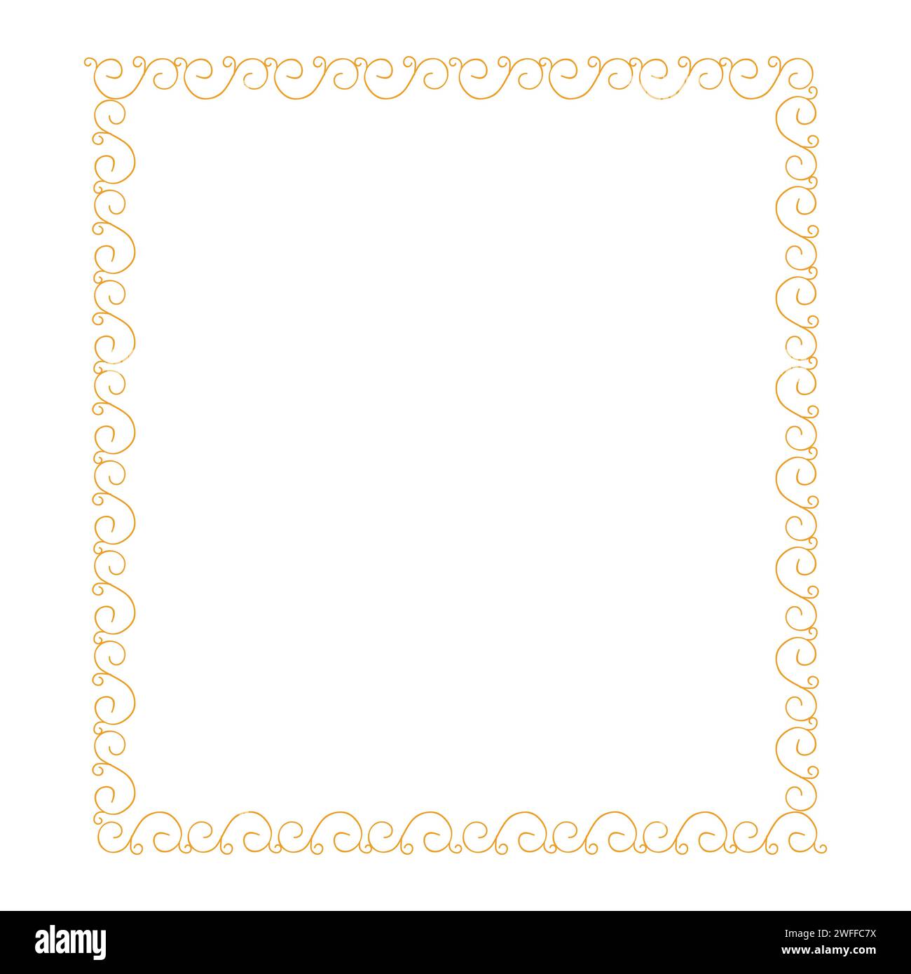 Calligraphic flourish frame border Cut Out Stock Images & Pictures - Alamy