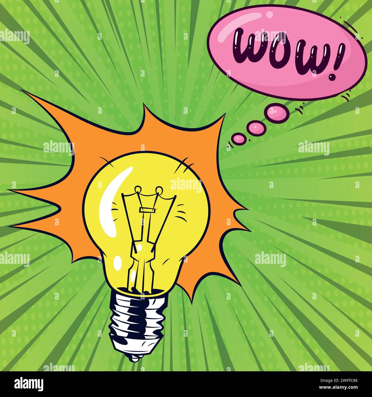 Lampe idea pop art style vector image Stock Vector Image & Art - Alamy