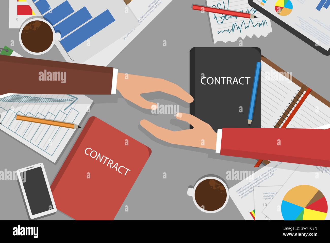 Contract signing Stock Vector Images - Alamy