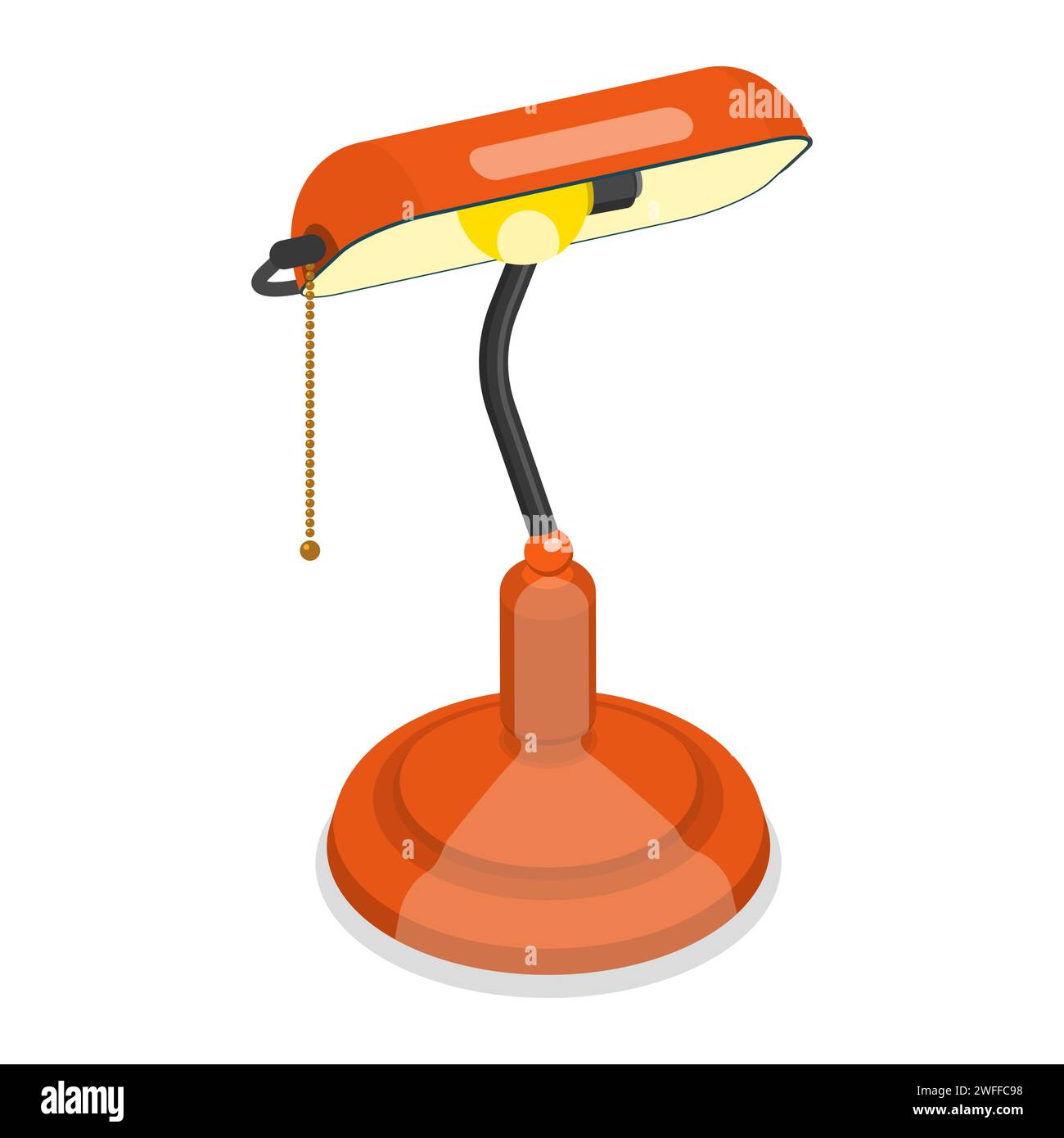 3D Isometric Flat Vector Concept of Desk Lamp Stock Vector Image & Art ...