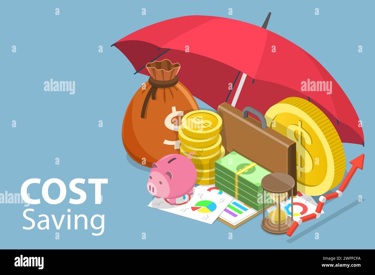 Cost savings business Stock Vector Images - Alamy