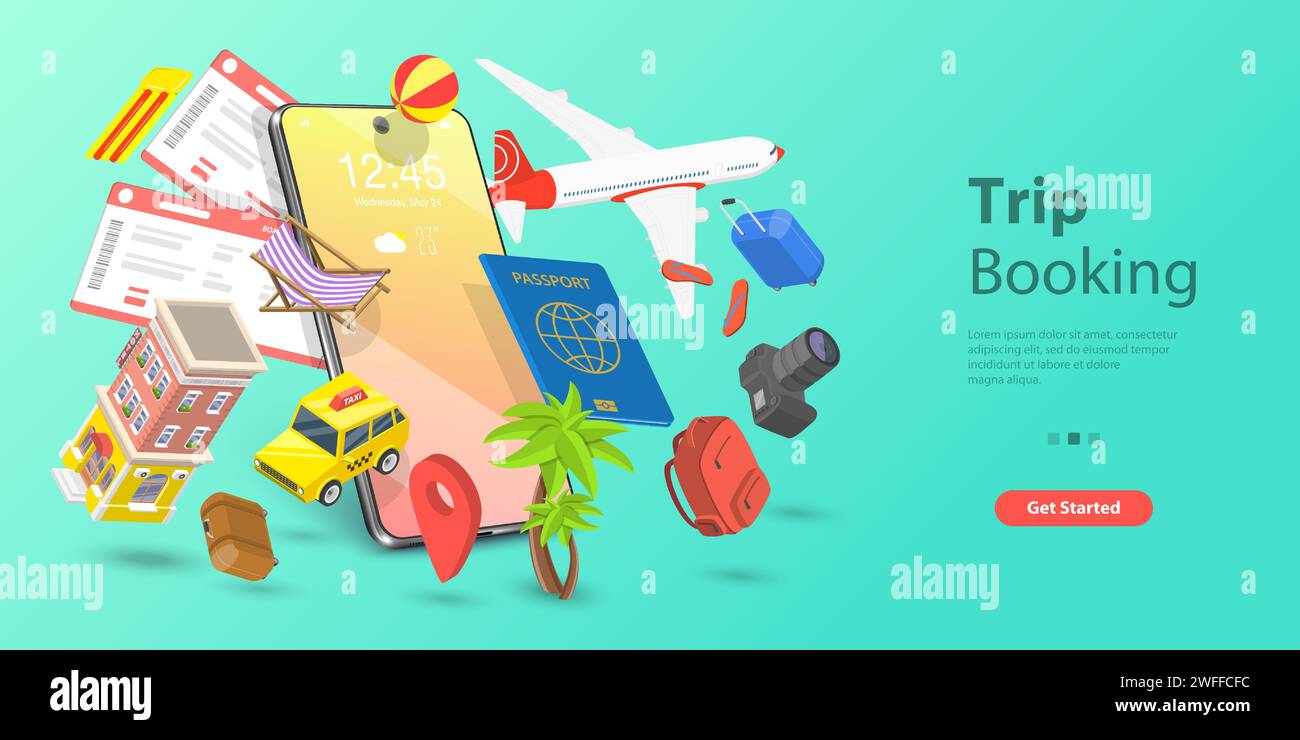 3d hotel room illustration Stock Vector Images - Alamy