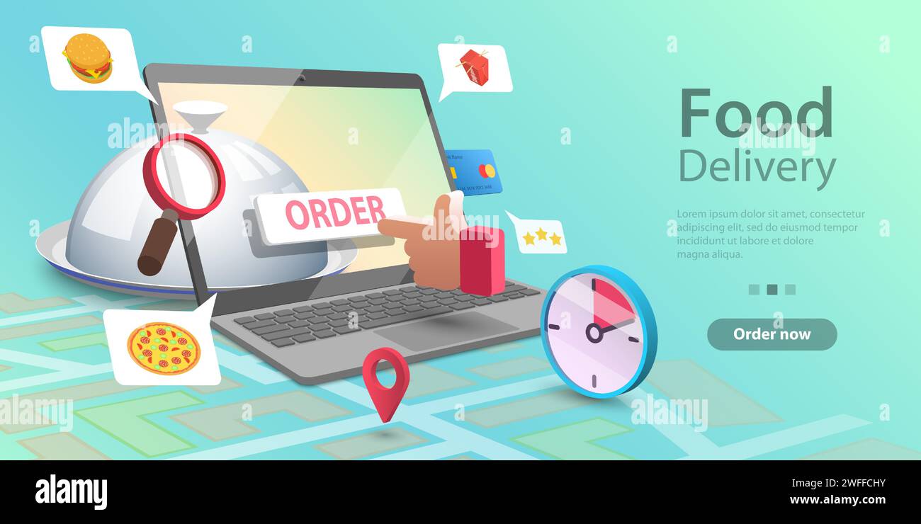 3d Restaurant and Cafe Online Food Order Application, Delivery Service ...