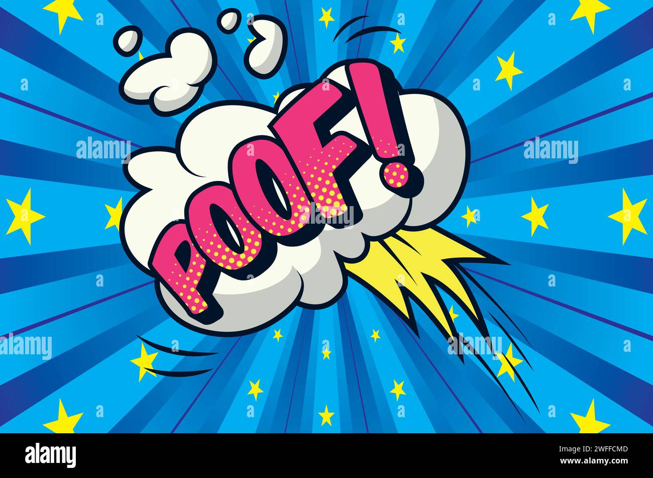 Poof text pop art style vector image Stock Vector Image & Art - Alamy