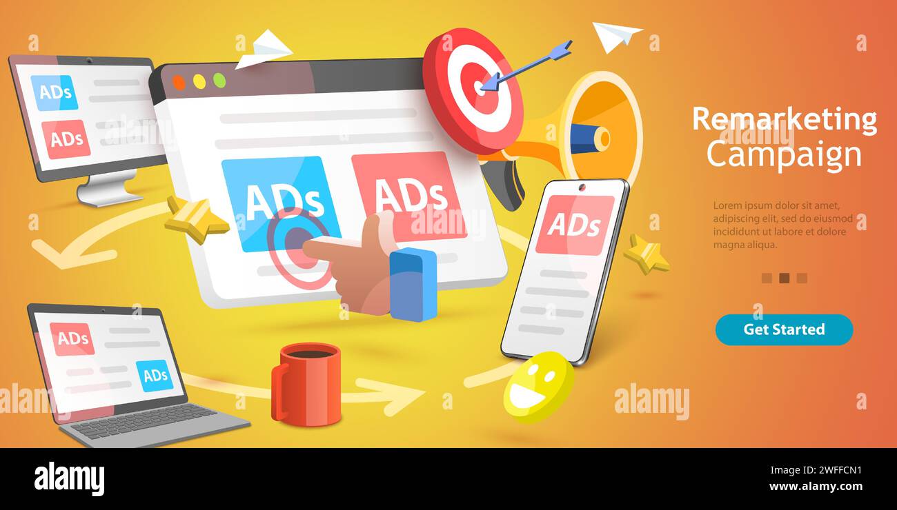 Retargeting icon vector vectors Stock Vector Images - Alamy