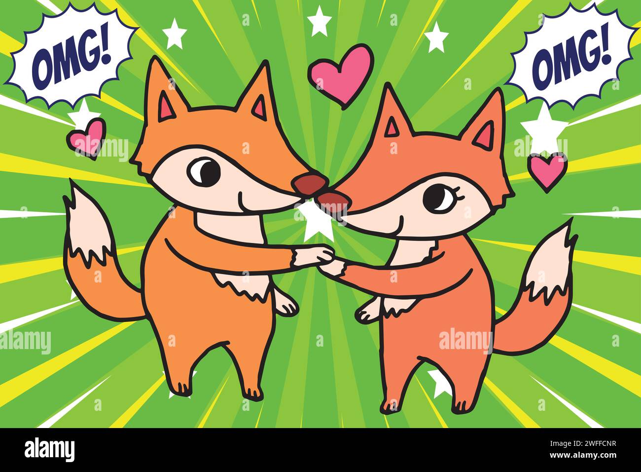 Fox artistic shape hi-res stock photography and images - Alamy